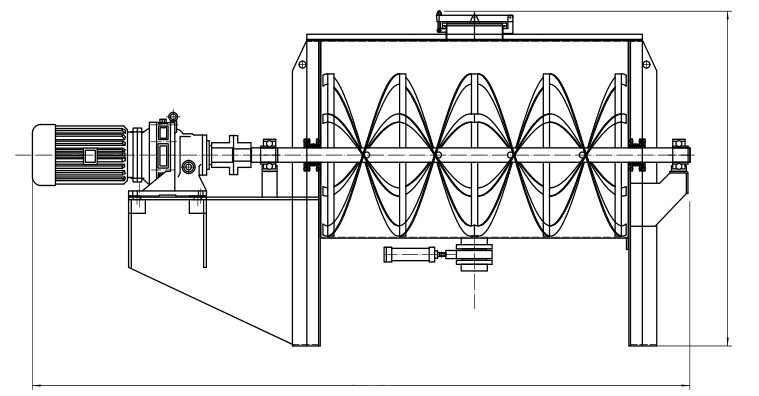 Stainless Steel Horizontal Ribbon Mixer for Powder - Buy Ribbon Mixer ...